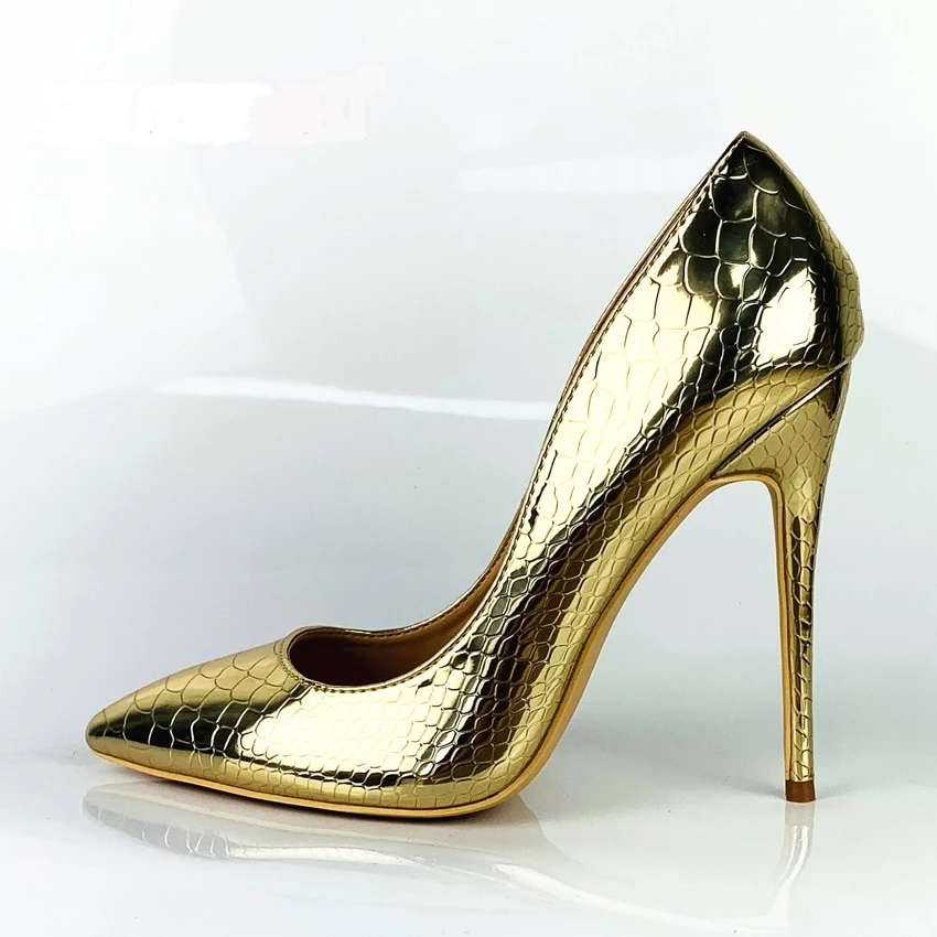 Gold High Heels Pumps